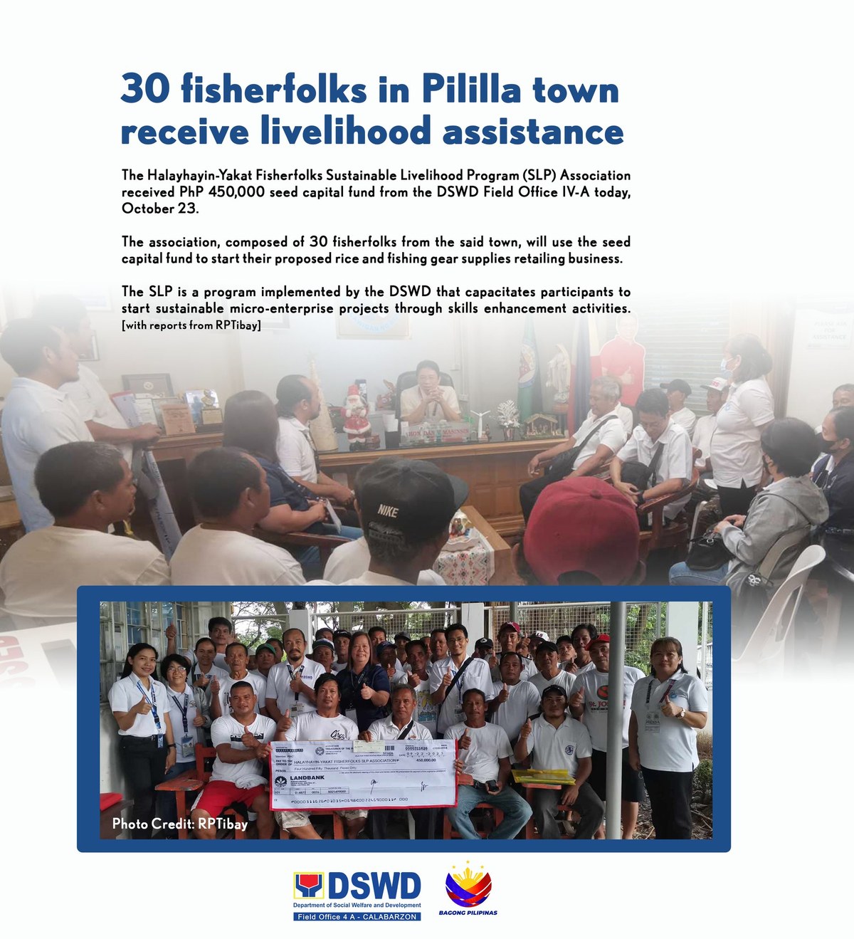 30 Fisherfolk in Pililla Town Receive Livelihood Assistance Under PCB ...